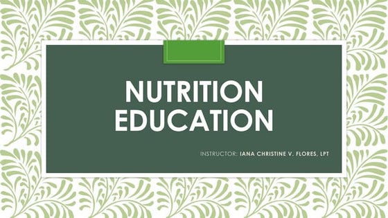 Basic concepts of Nutrition | PPT