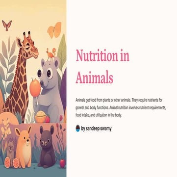 Nutrition-in-Animals.ppt /7th class/ science/ samyans academy | PDF