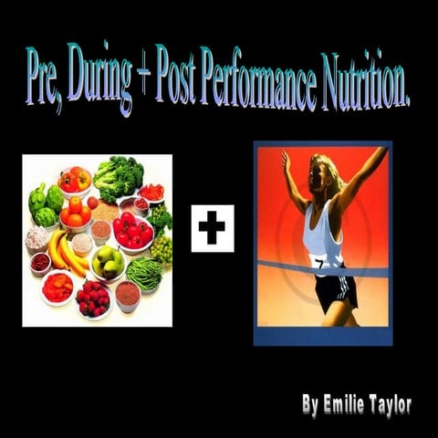 Nutrition - Pre, During and Post Performance - By Emilie | PPT