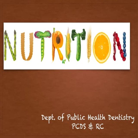 Nutrition in dentistry | PDF