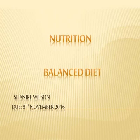 Nutrition 101 | PPTX