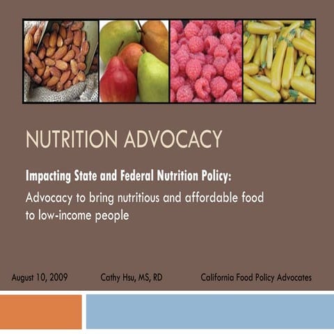 Nutrition Advocacy in California | PPS