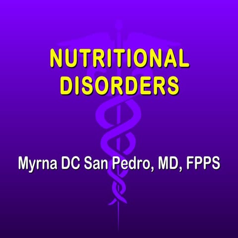 Nutritional Disorders | PPT