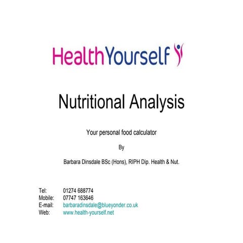 Nutritional Analysis | PPT
