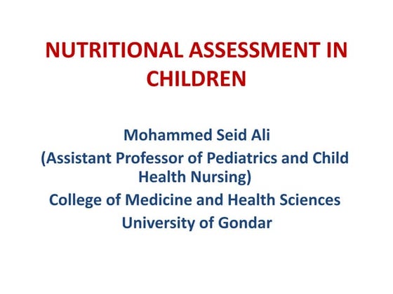 Nutritional status of infants | PPT