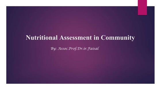Assessment of nutritional status | DOC