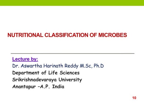 Microbial nutrition | PPT