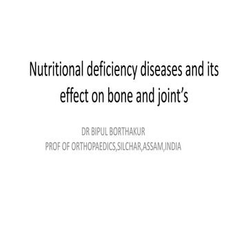 Nutritional deficiency diseases and its effect on bone copy | PPTX