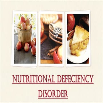 Nutritional deficiency disorder | PDF