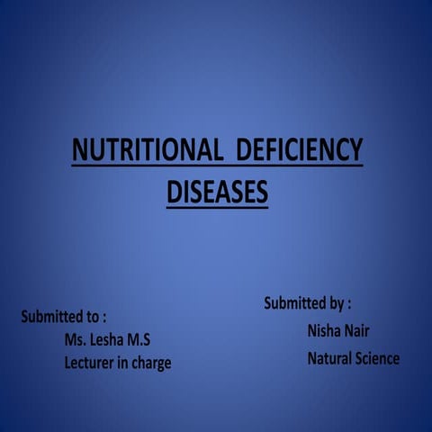 Deficiency diseases | PPTX
