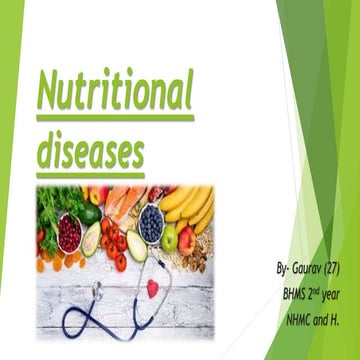 Nutritional diseases , and their causes. | PPT