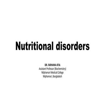 Nutritional disorders | PPTX