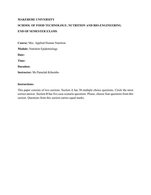 Mcqs general epidemiology | PDF