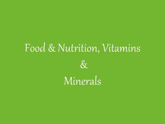 Nutrition intro | PPT