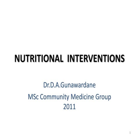 Nutrition in emergency | PPTX