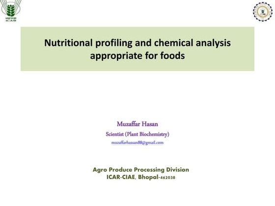 chapter 6: nutrition-food test | PPT
