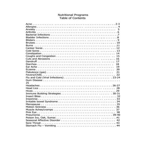 Nutritional Programs Alphabetized | PDF