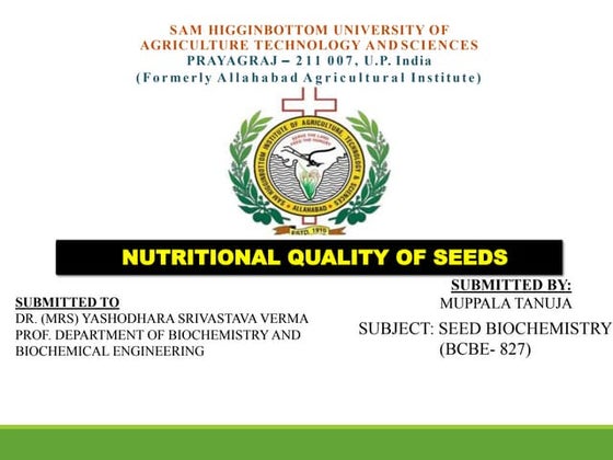Seed Quality and Characters of good quality Seeds.pptx