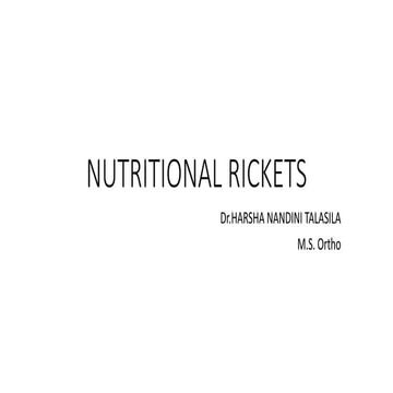 Nutritional rickets | PPTX