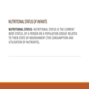 Assessment of nutritional status