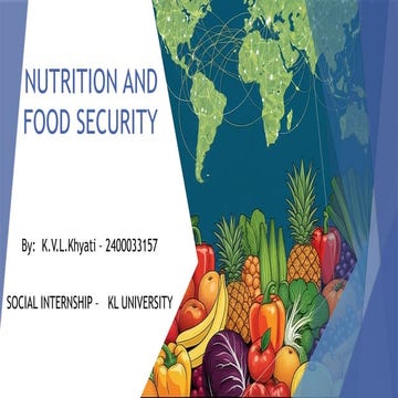 NUTRITION AND FOOD SECURITY NUTRITION AND FOOD | PPTX