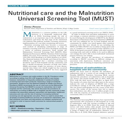 Nutrition and must | PDF