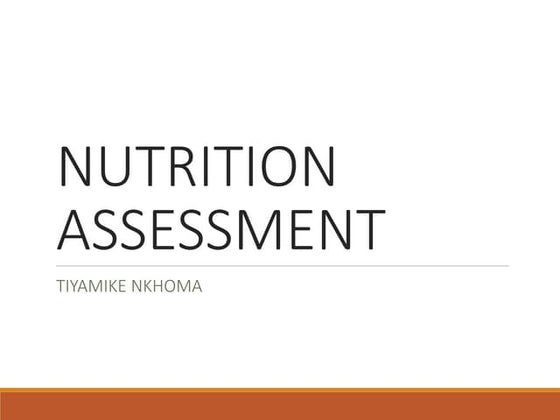Assessment of nutritional status | DOC