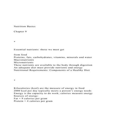 Nutrition intro | PPT