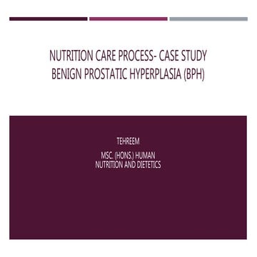 Nutrition case study- BPH | PPTX