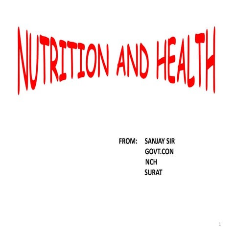 Nutrition final | PPT