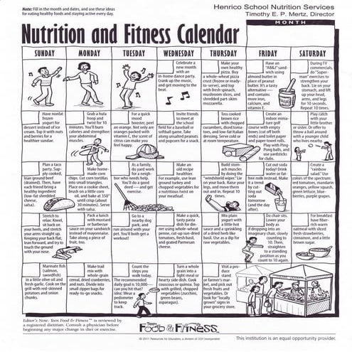 Nutrition & fitness calendar 2 | PDF