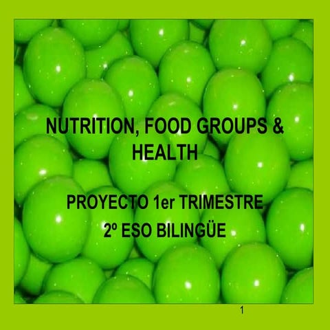 Nutrition, food groups and health | PPT