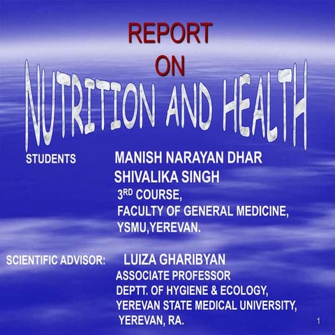 Physiology of nutrition | PPTX