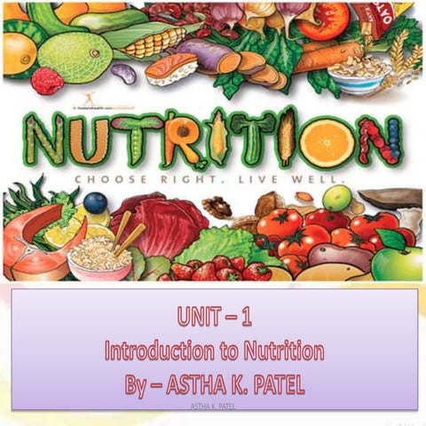Introduction to Nutrition | PPTX