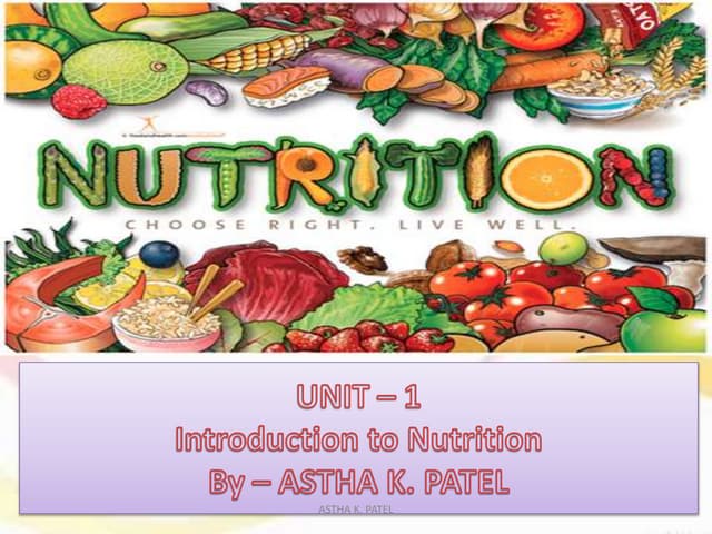 Basic concepts of Nutrition | PPTX