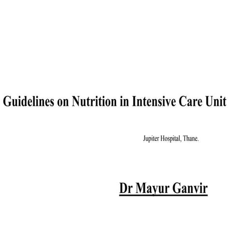 Nutrition guidelines | PPTX