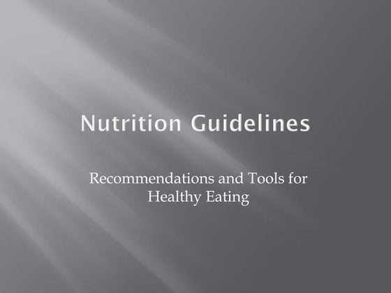 Basic concepts of Nutrition | PPTX