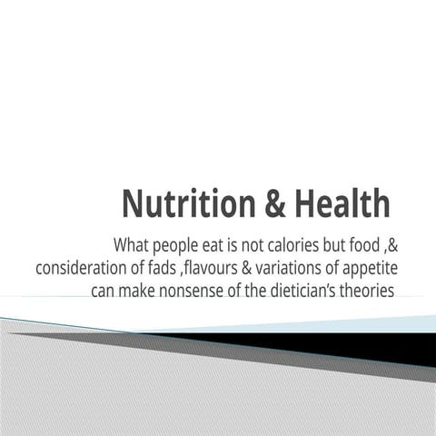 Nutrition & Health.pptx................... | PPTX