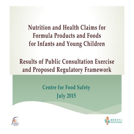 Nutrition & Health Claims for Formula Products & Foods for Infants ...
