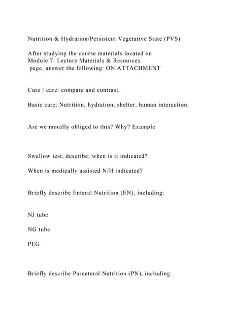 Nutrition Vegetative State After studying the cours.docx