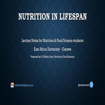 NUTRITION IN LIFESPAN | PDF