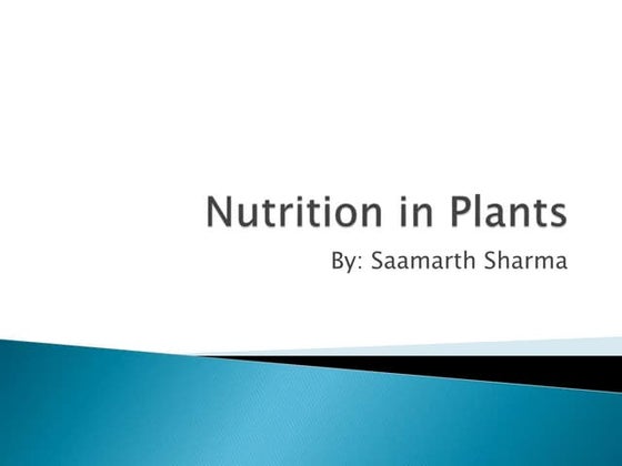 Nutrition in plants GRADE 7 | PPTX