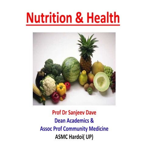 Nutrition Introduction for MBBS Students | PPTX