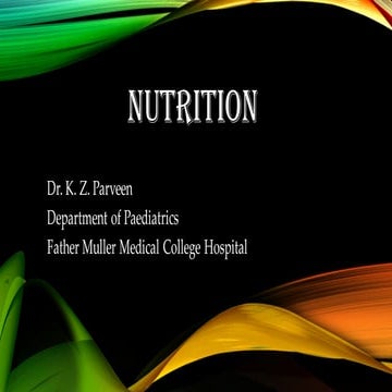 Nutrition slides for ug paediatric practical’s | PDF