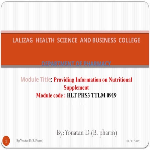 Nutrition ppt for health related class to be good kowlelledegble | PPTX