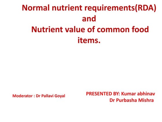 Recommended Dietary Allowances | PDF