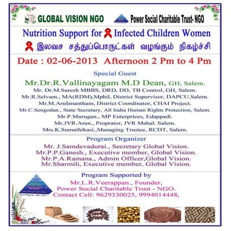 Global vision Ngo Nutrition programme notice | PDF