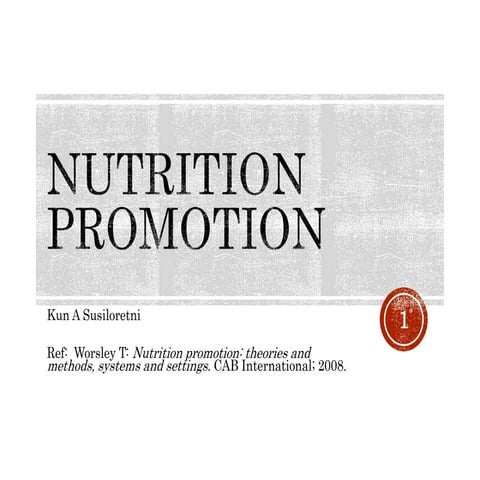 Nutrition promotion | PPTX