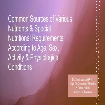 NUTRITION & HEALTH | PPTX