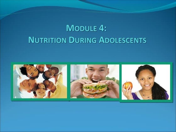 NUTRITION IN ADOLESCENCE PPT.pptx | Nutrition | Healthy Living
